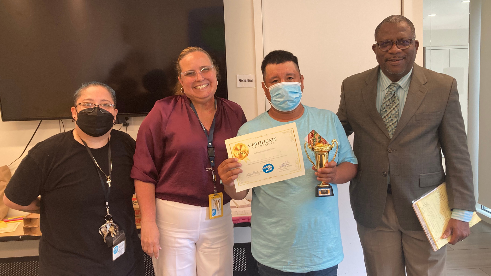 Celebrating our participant’s achievement of 2 years of sobriety ...